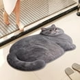 BBilaBu Cat Shaped Rug,Microfiber Absorbent Floor Mat,3D Kitten Mat ...
