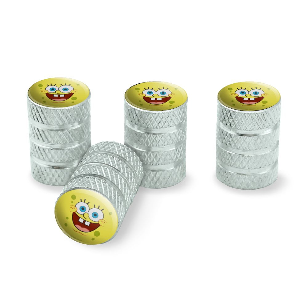 SpongeBob Goofy Smile Face Tire Rim Wheel Aluminum Valve Stem Caps ...