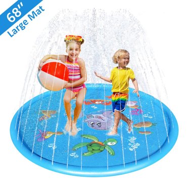 OGEDNAC 68" Water Sprinkler Pad, Inflatable Splash Pad for Kids and ...