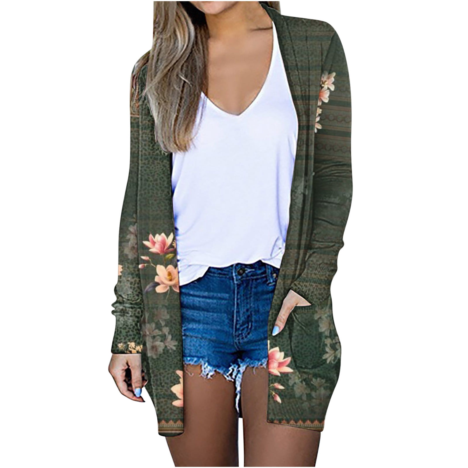 Click here for Rkstn Long Sleeve Shirts For Women Floral Printed... prices