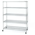 Seville Classics 5-Shelf Steel Wire Shelving System with Casters/Wheels ...