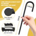 12 Inch Rebar Stakes, 4 Pack J Hook Heavy Duty Ground Stakes for Canopy ...