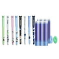 Erasable Gel Pen with Pen Refills and Erasers for Student Writing ...