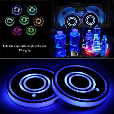 12 Pack LED Coaster Light Up Coasters 7Colors RGB LED Bottle Lights ...