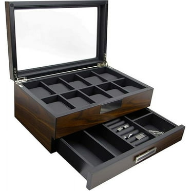 Gerstner J1001 Wooden Watch Box & Jewelry Box - Walmart.com