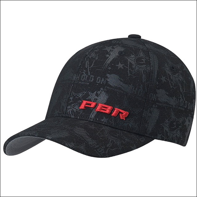 SMALL MEDIUM ADJUSTABLE PBR LOGO MENS COWBOY FLEX FIT HOLD ON BASEBALL ...
