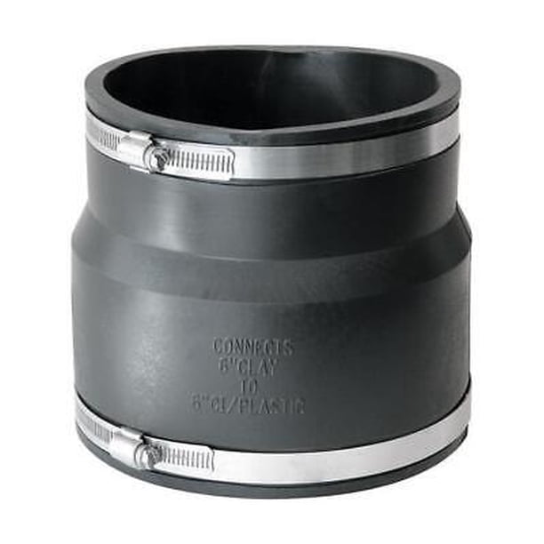 Fernco Schedule 40 6 in. Hub each X 6 in. D Hub PVC Flexible Coupling ...