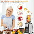 AUOSHI 1000W Personal Blender, Small Portable Blender and Grinder, 6 ...