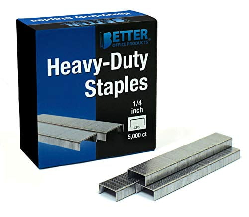 5,000 Count Heavy Duty Staples, 23/6, 1/4-inch Staples, Chisel Point ...