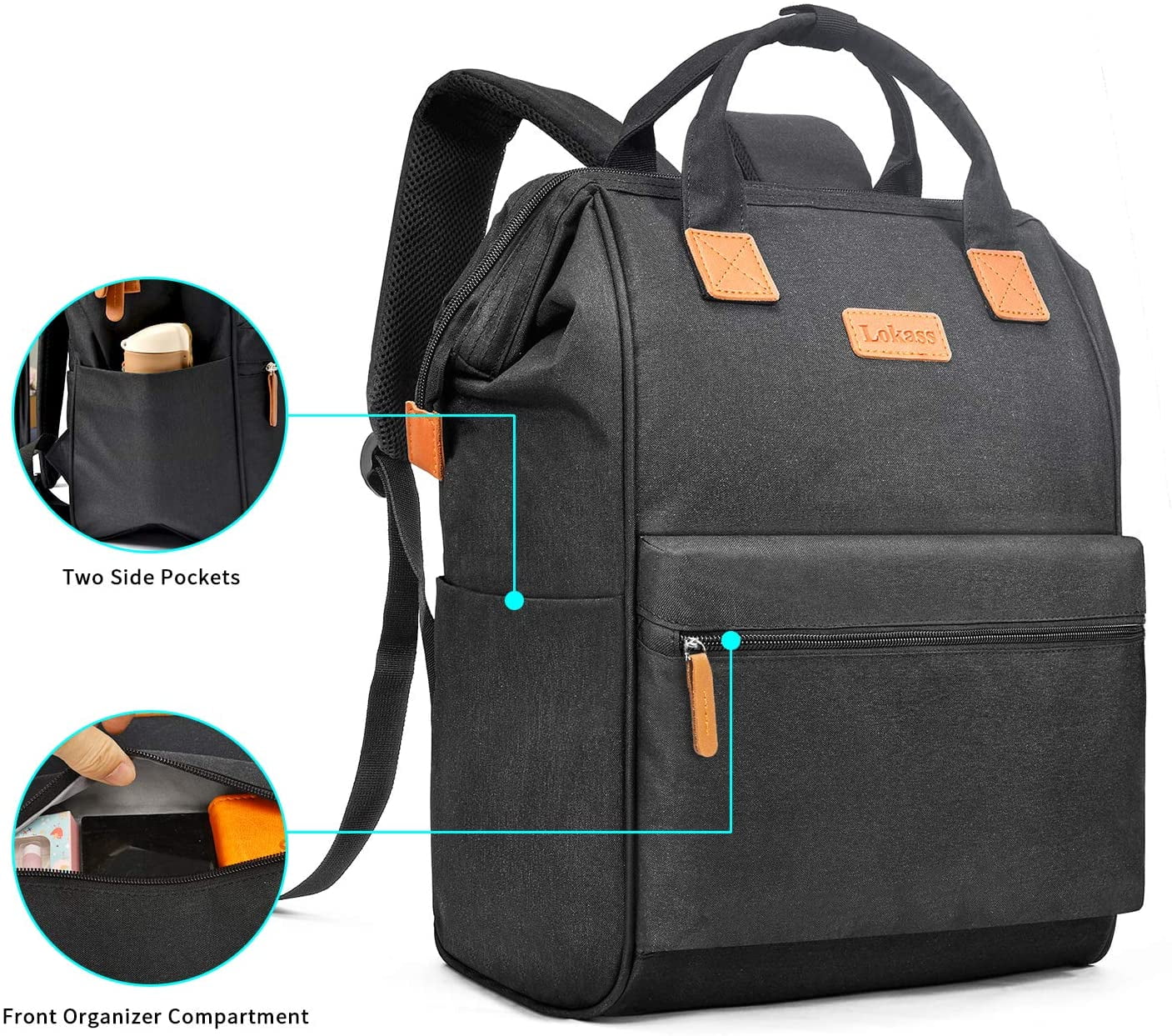 Buy LOKASS 15.6 Inch Travel Laptop Backpack Business Computer Backpacks ...