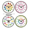 Children 8Inch Wall Clock Teaching Clock Quiet Movement For Home Decors ...