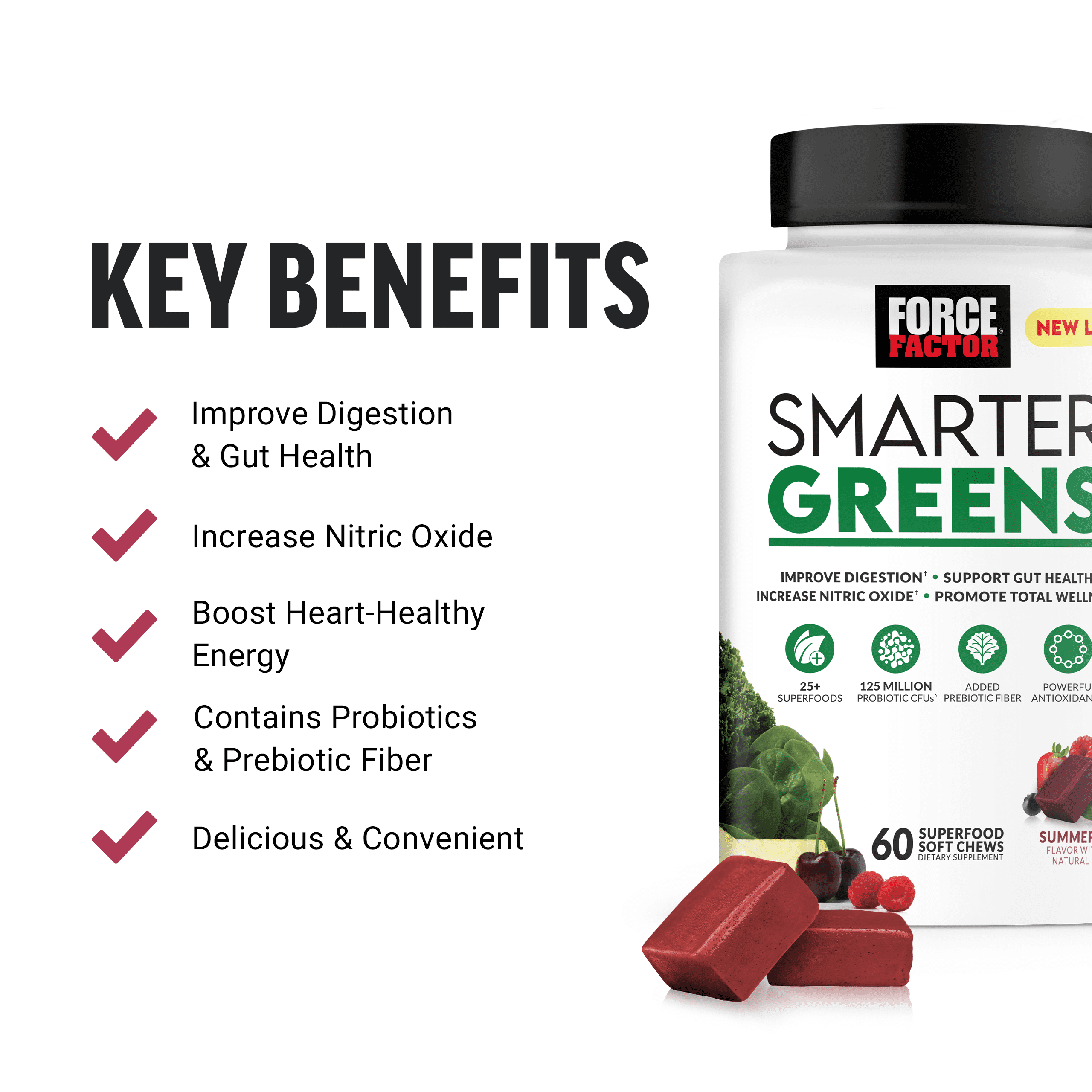 Force Factor Smarter Greens Soft Chews, Greens Nepal | Ubuy