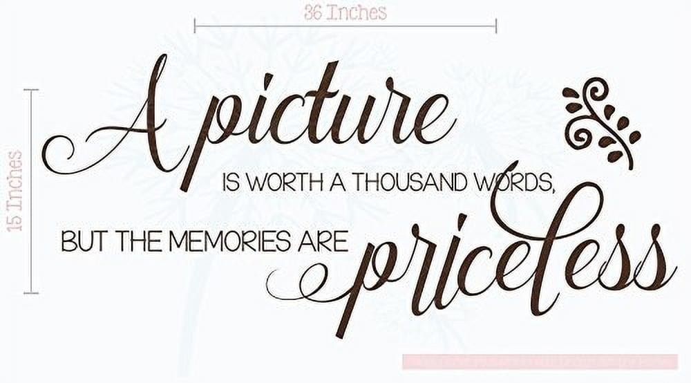 Picture is Worth Thousand Words, Memories Priceless Family Wall Decals ...