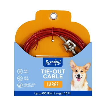 Furggis 20FT Heavy-Duty Dog Tie-Out Cable, Chew-Proof & Tangle-Free ...