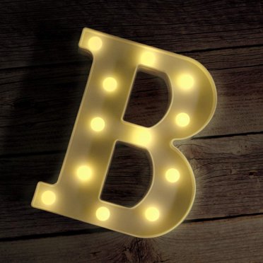 BalsaCircle 6" Gold M Marquee Warm White LED Lighted Sign Wedding ...