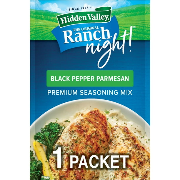 Hidden Valley Ranch Night Black Pepper Parmesan Premium Seasoning Mix ...