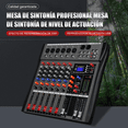 Audio Mixer 6 Channel,Console Sound Board with 16 Digital Effects,USB ...