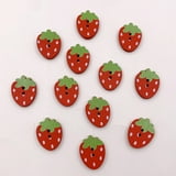 Farfi 50Pcs Sewing Buttons Lovely Durable Bakelite Strawberry Wooden ...