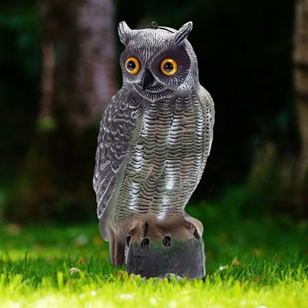 Fake Bird Owl Scarecrow Decoy Realistic Owl Decoy for Outdoor Trees ...