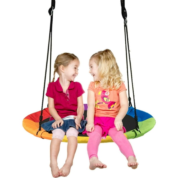 Land Tree Swings for Kids Outdoor, Flying Saucer Swing with Adjustable ...