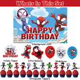 34PCS For Spidey and His Amazing Friends Birthday Party Decorations,Set ...