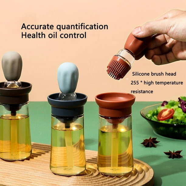 Portable Oil Dispenser With Silicone Brush Kitchen Oil Can Seasoning ...