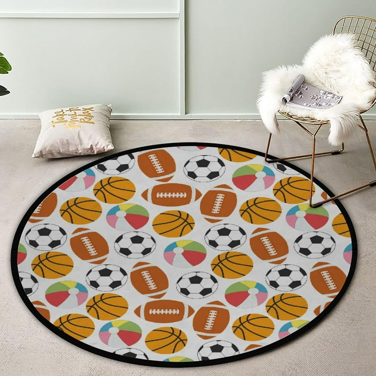 Round nursery rug store