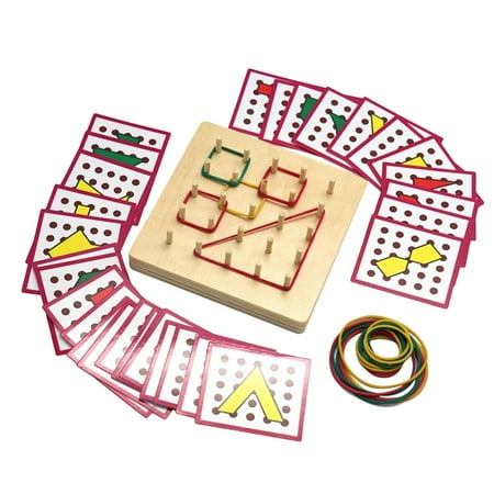 Wood Geometric Pegboard Mathematical Manipulative Material for Birthday ...