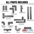 Universal 1-1/2" Kitchen Sink Drain Kit with P-Trap – Complete Plumbing ...