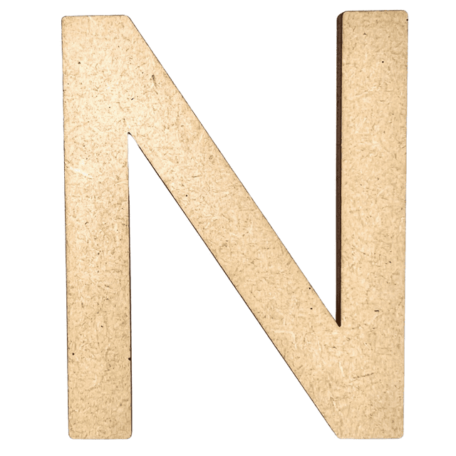 3" Tall MDF Letter N | 1/8" Thick | Krafty Supply Letters | Arial ...