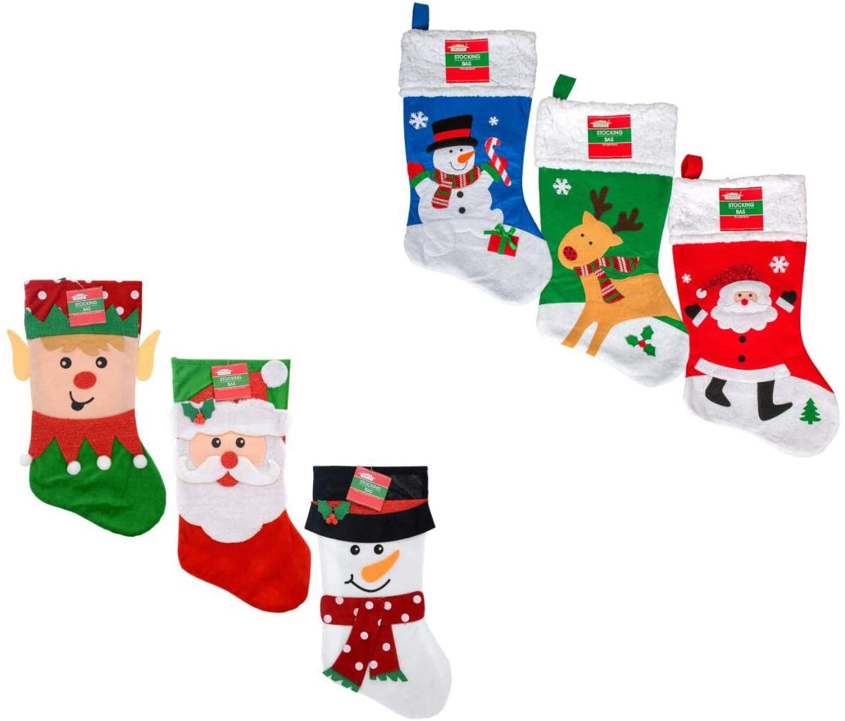 Christmas House Set of 6 Pack Felt and Whimsical Christmas Character ...