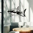 SLYNSHome Metal Sharks Sculpture Wall Hanging Metal Wall Art Sharks ...