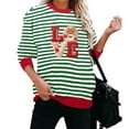 Red Ladies Love Graphic Loose Fit Crewneck Shacket Outfit Sweatshirt ...