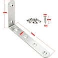 HSEAMALL 5PCS 125 * 75mm Round Edge Stainless Steel Bracket Right Angle ...