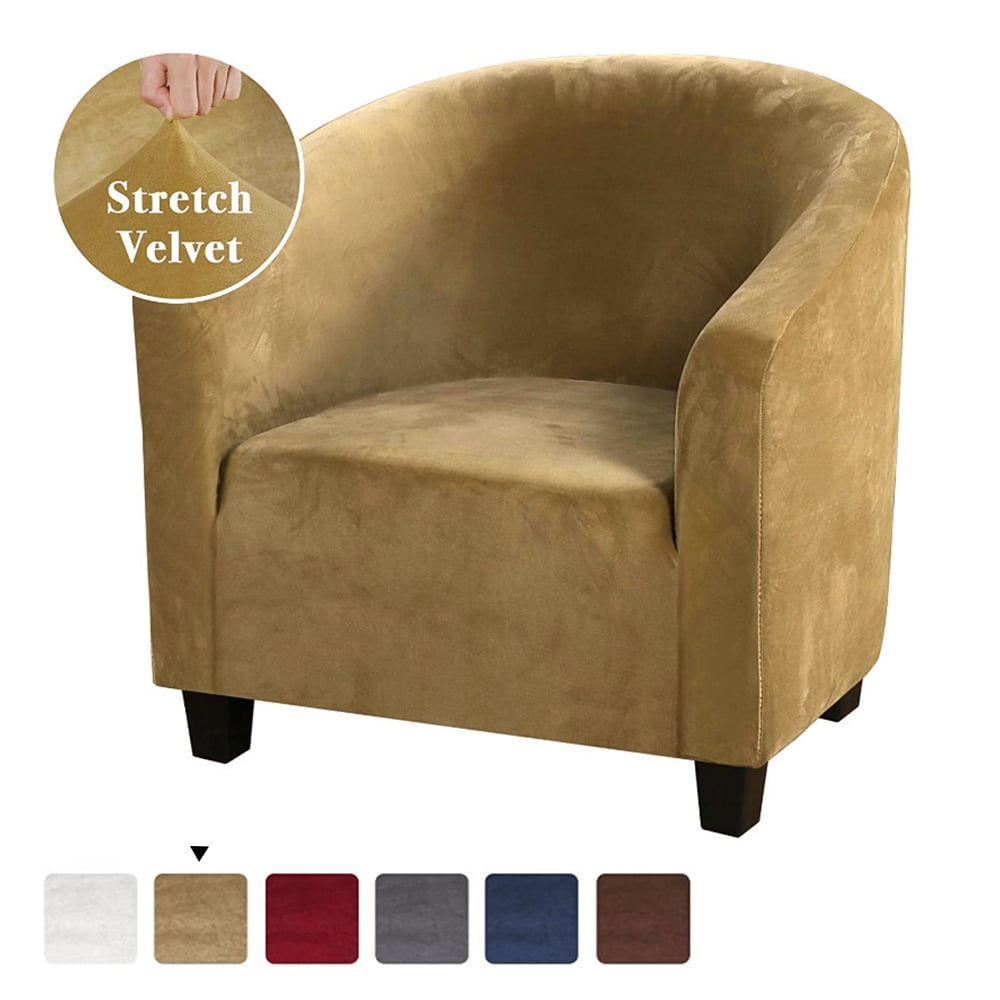 Willstar Stretch Barrel Chair Covers Simple Tub Chair Slipcovers Soft ...
