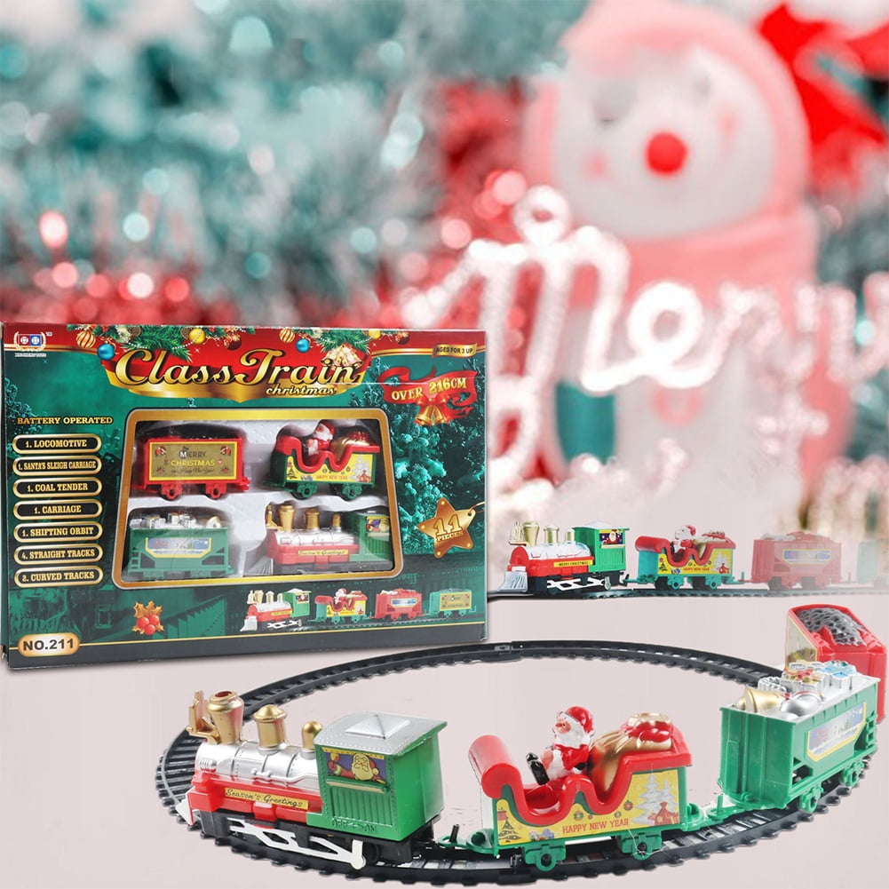 Mini tren de simulación, modelo de juguete, tren de Navidad, pista de ...
