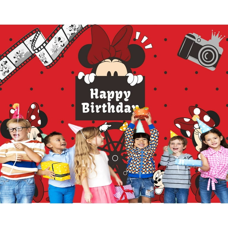 Red Minnie Mouse Birthday Wallpaper