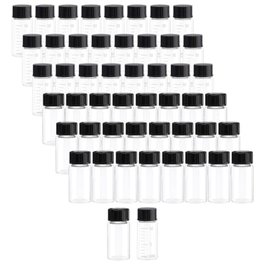 Brown Glass Vials Liquid Bottles Lab Screwcap Capacity Sample Travel ...
