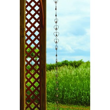 Ancient Graffiti Lily Rain Chain, Browned Copper Finish - Walmart.com