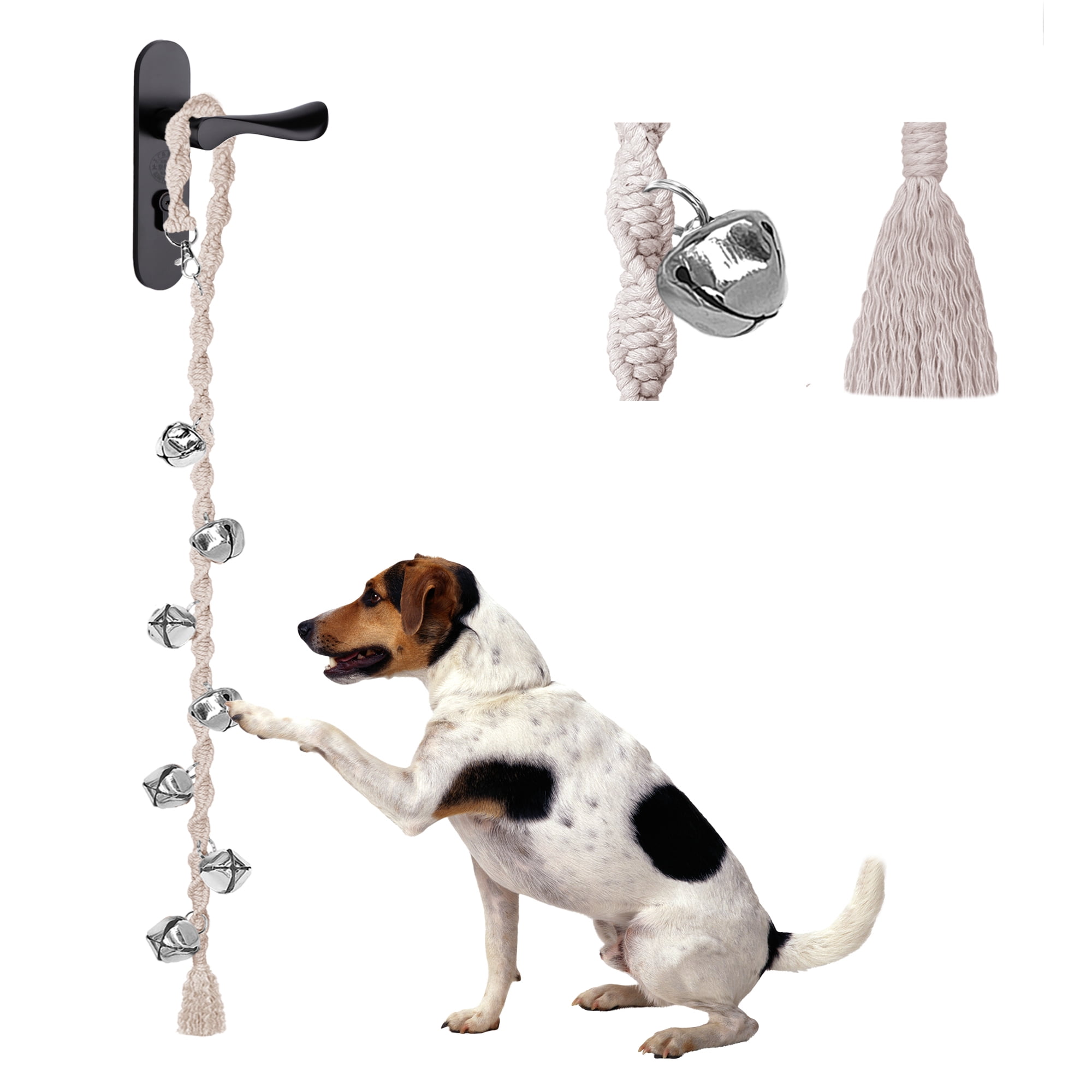 Dog Doorbells for Potty Training, Handmade Hanging Dog Bell for Door ...