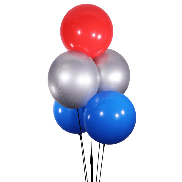 Weatherproof Reusable Seamed Balloon Cluster Pole Kit - Helium Free ...