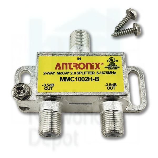 ANTRONIX 2 WAY BALANCED SPLITTER MoCA 2.0 COMPLIANT 5-1675 MHz ...