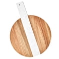 Cutting Board Marble Natural Wood Board Steak Fruits Serving Board with ...