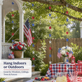 Kabuer Fourth of July Banner, 52.5 Ft Glitter Red White Blue Star ...