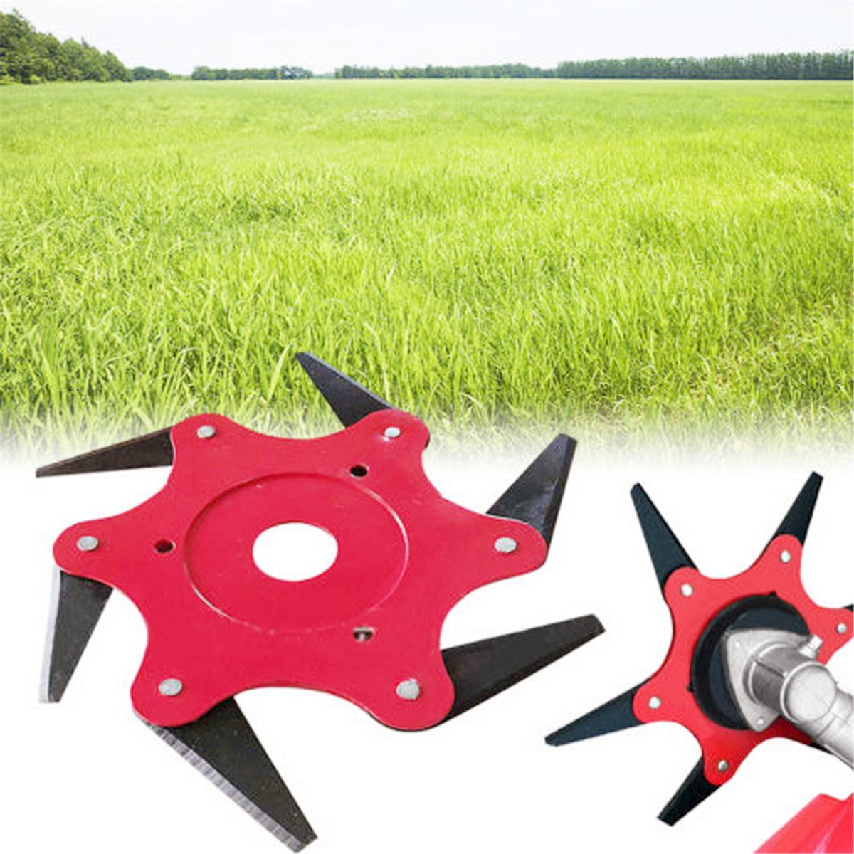 Goory 6 Steel Blades Razors 65Mn Lawn Mower Trimmer Head Grass Weed goory-6-steel-blades-razors-65mn-lawn-mower-trimmer-head-grass-weed
