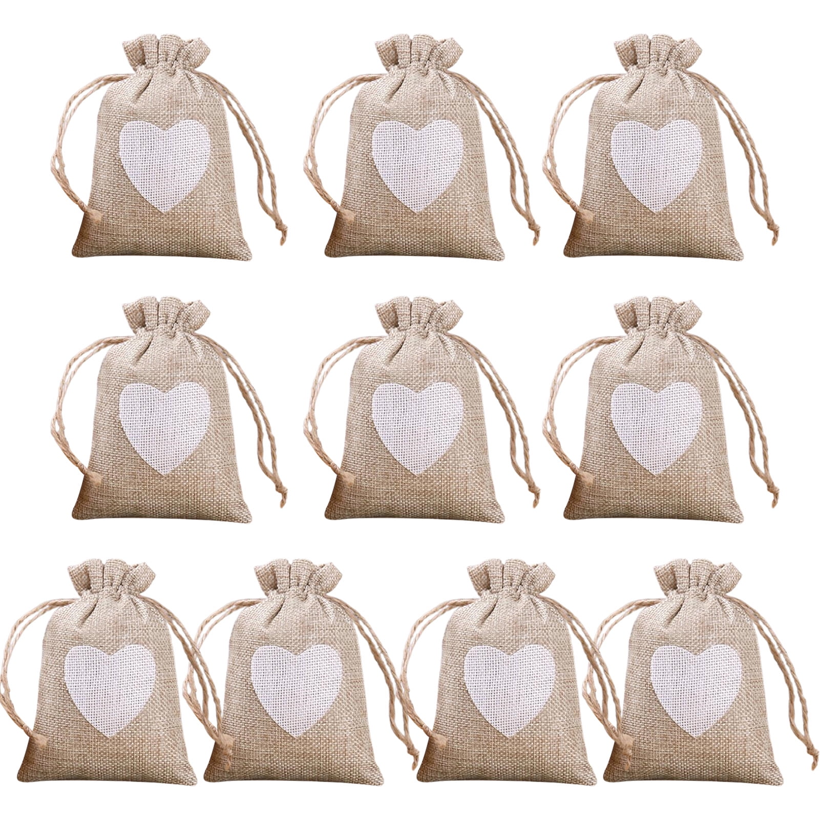 Papaba Present Wrapping Bag,10Pcs Imitation Linen Present Wrapping Bag ...