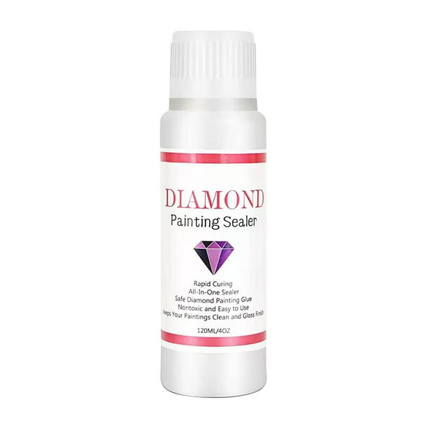 Sealer Glue 120ml Permanent Hold Tools Shine Effect Sealer with Sponge Head Conserver for Puzzle ...