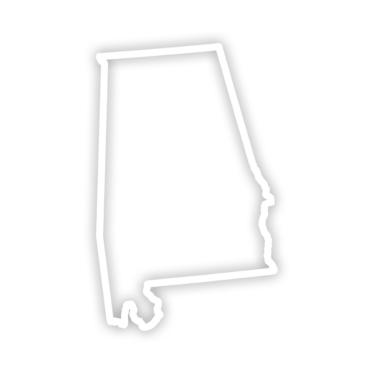 Alabama Outline Sticker Decal Die Cut - Self Adhesive Vinyl ...