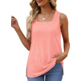 Fantaslook Trendy Flowy Women's Summer Tops with Square Neck and Side ...