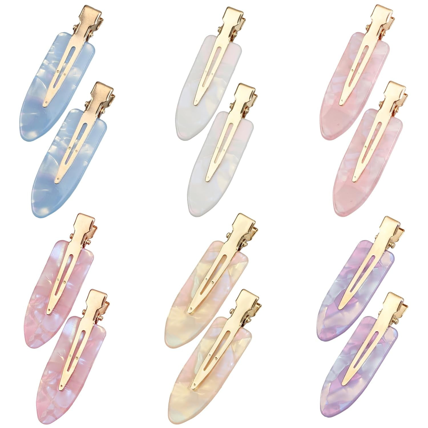 Click here for Lovever 12 Pack No Crease Hair Clips Colorful No B... prices